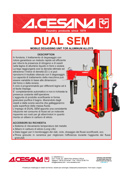 Catalogues - A.Cesana S.r.l. - Prodotti per Fonderie